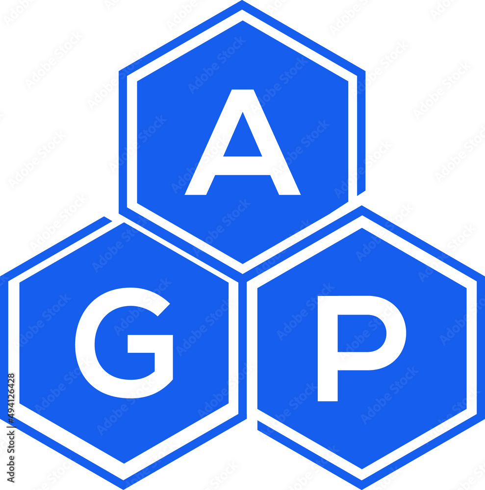 AGP letter logo design on White background. AGP creative initials ...