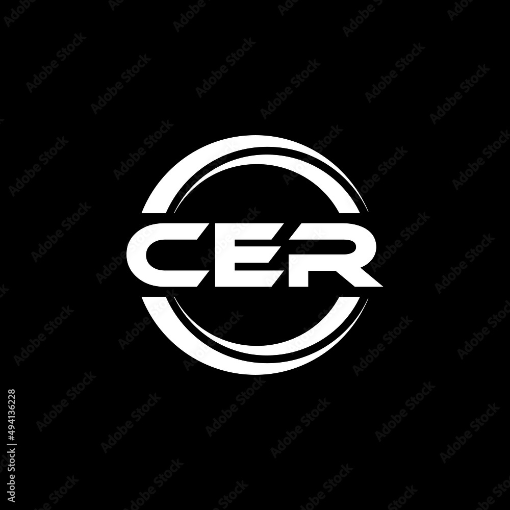 CER letter logo design with black background in illustrator, vector ...