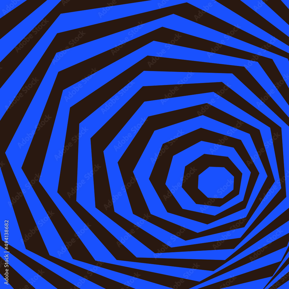Black wavy pattern on blue background. Wavy lines on blue. Illustration ...