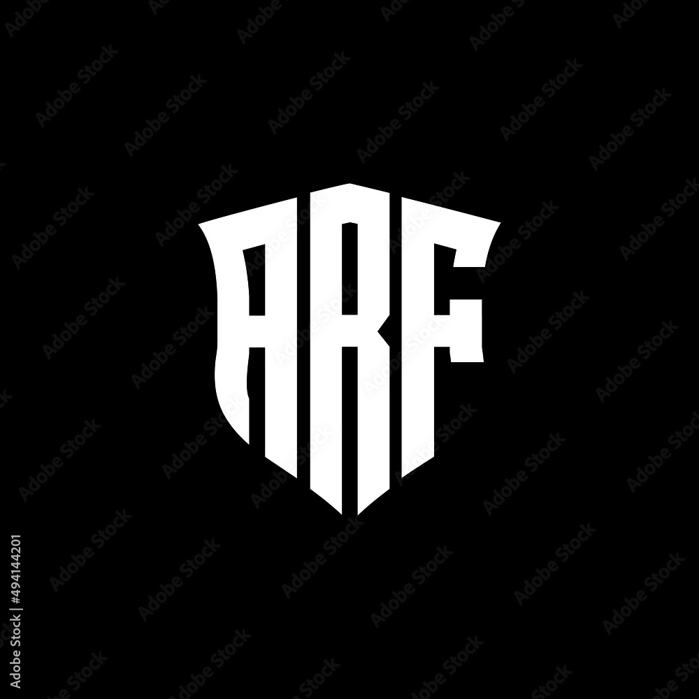 ARF letter logo design with black background in illustrator, vector ...