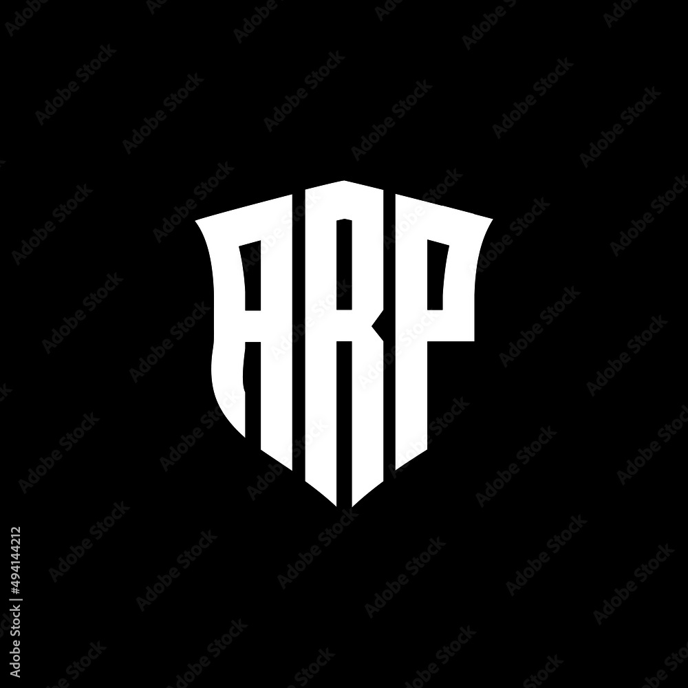 ARP letter logo design with black background in illustrator, vector ...
