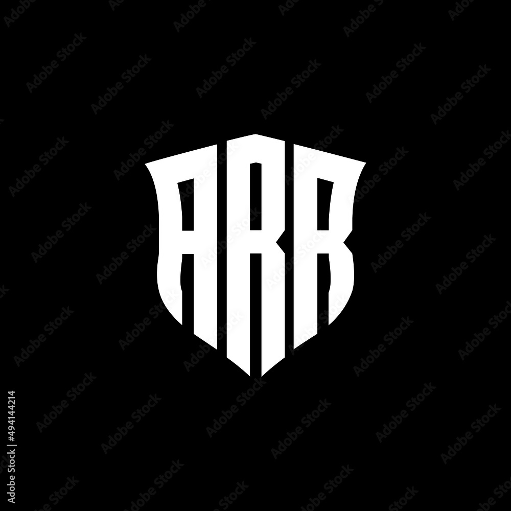 ARR letter logo design with black background in illustrator, vector ...