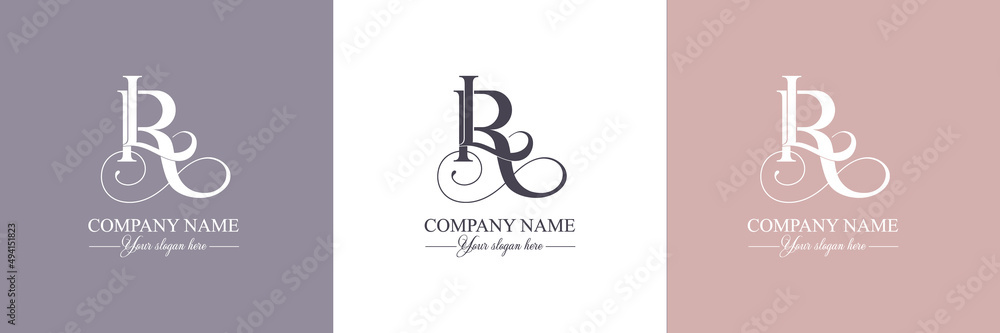 LR, RL logo or monogram. LR, RL Letters of the alphabet Initials ...
