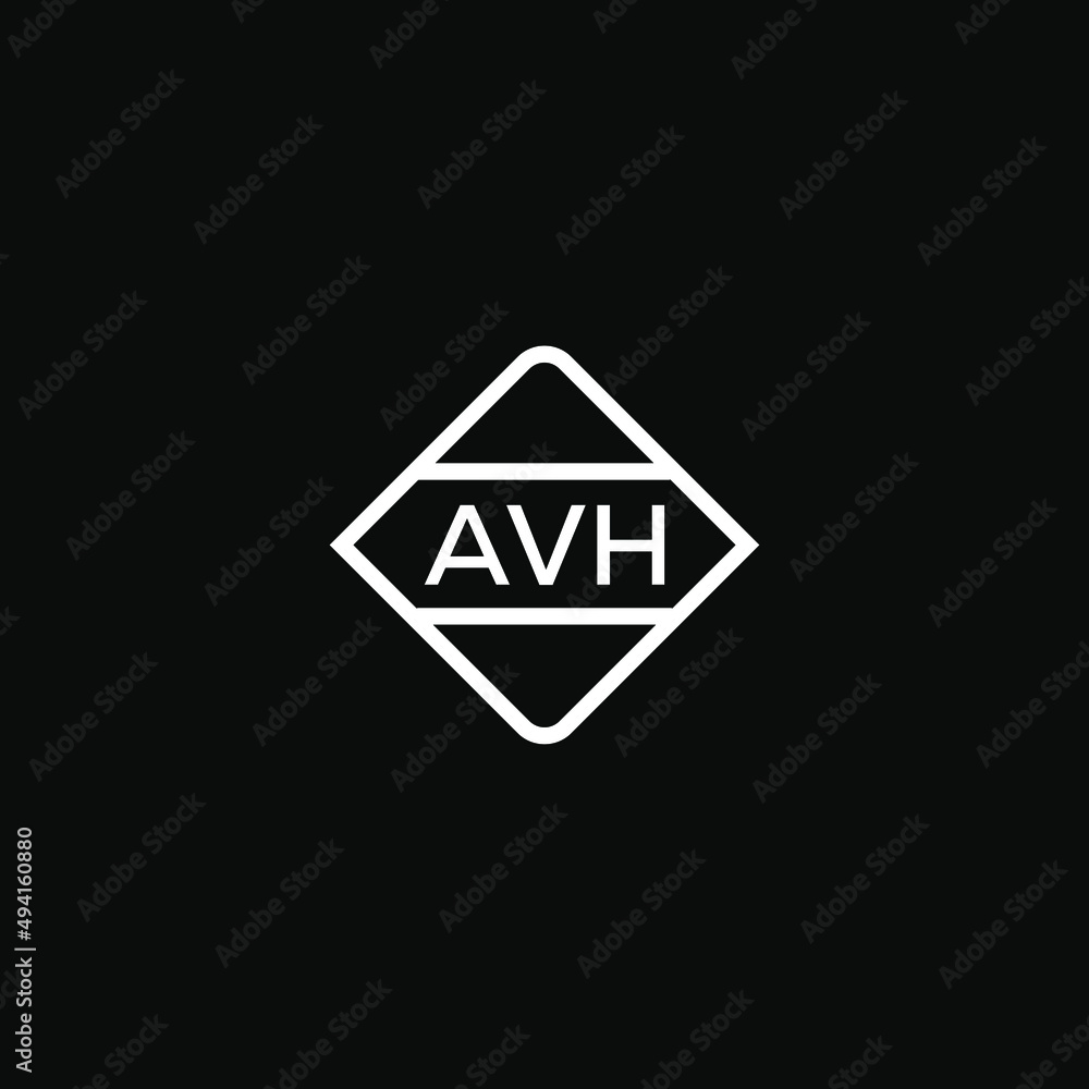 AVH 3 letter design for logo and icon.AVH monogram logo.vector ...