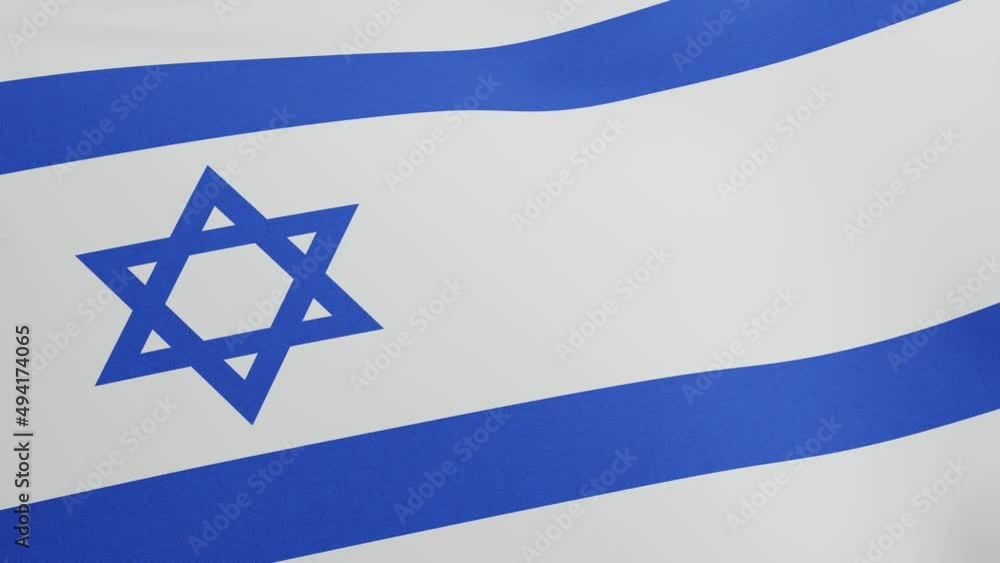 Vidéo Stock National flag of Israel waving original size and colors 3D ...