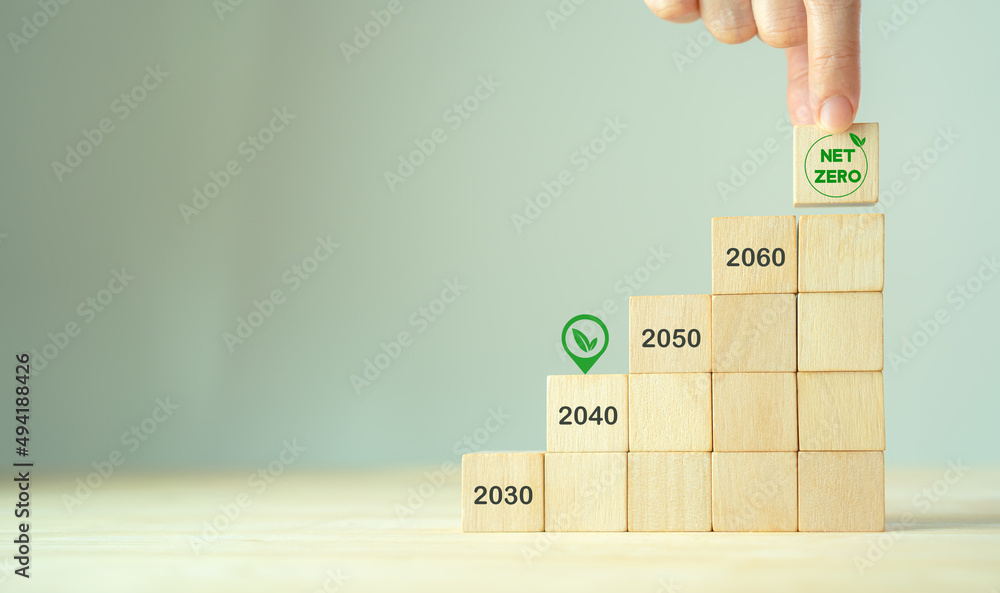 Net zero by 2040. Carbon neutral. Sustainalble development. Successful ...