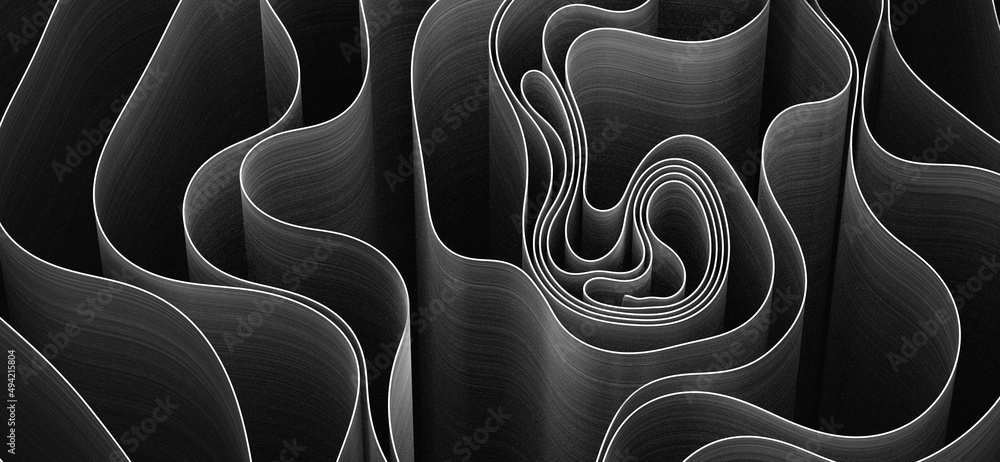 Abstract Dynamic Black Background with Various Shape Design. Usable for ...