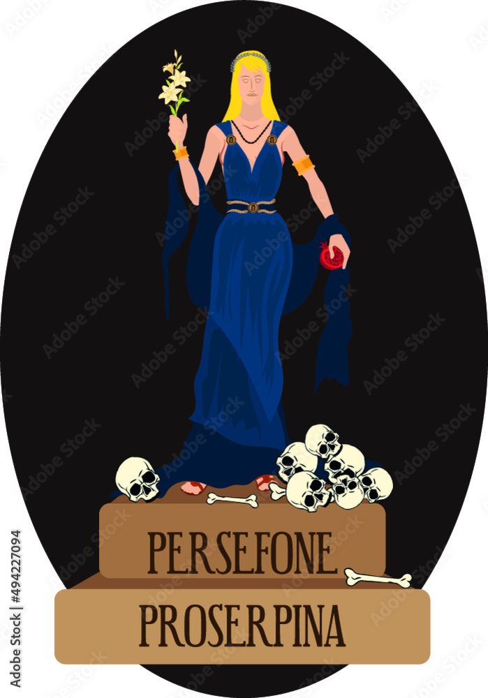 Isolated vector illustration of greek and roman mythological goddess ...