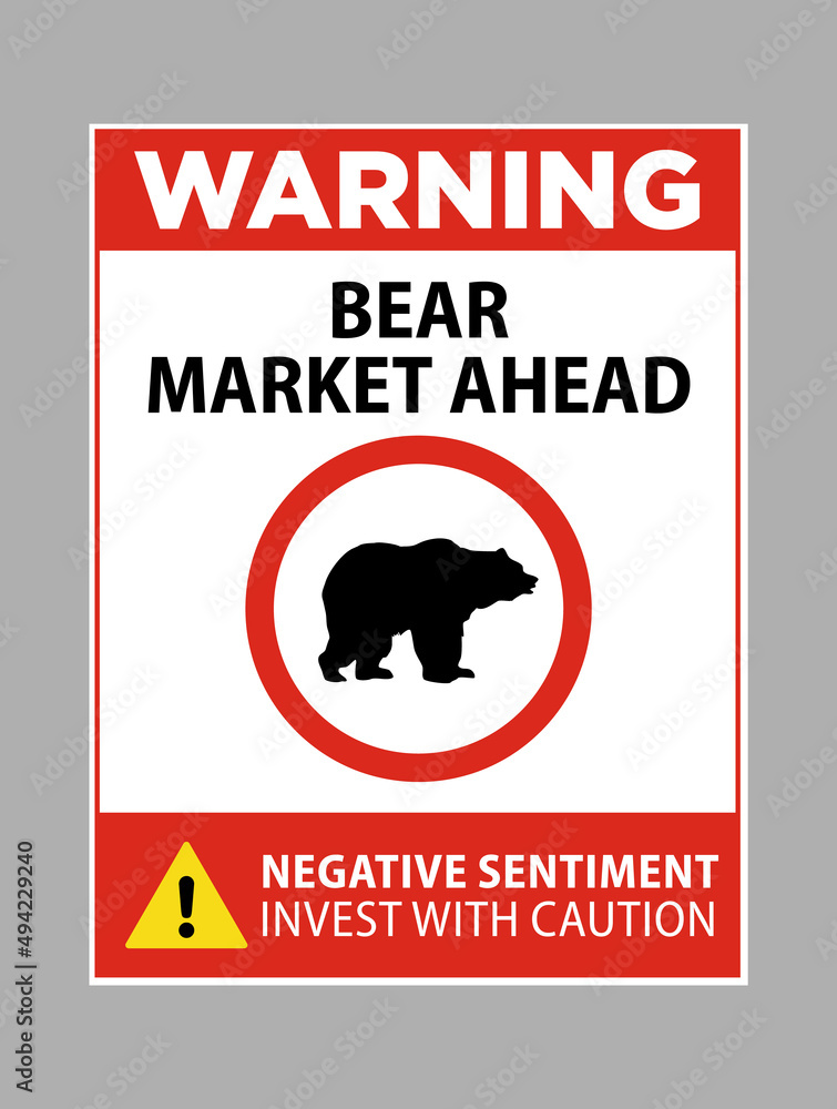 Warning sign of bear market or downtrend market. Market crash warning ...