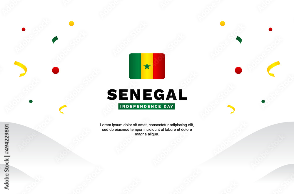 Senegal independence day event background Stock Vector | Adobe Stock