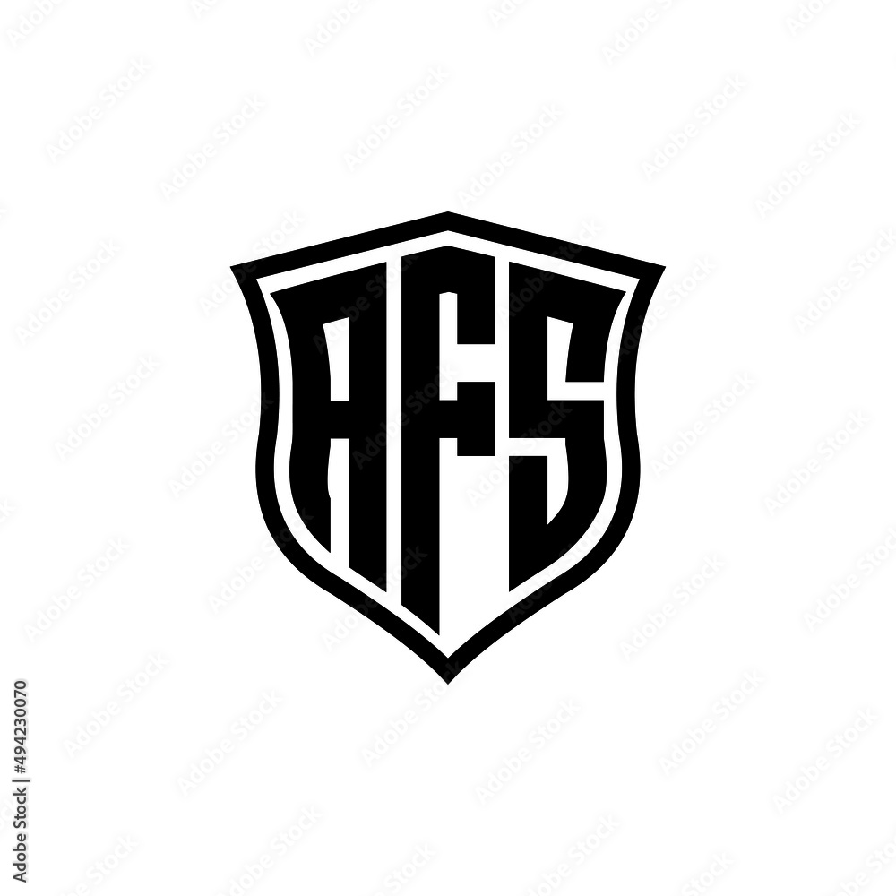 AFS letter logo design with white background in illustrator, vector ...