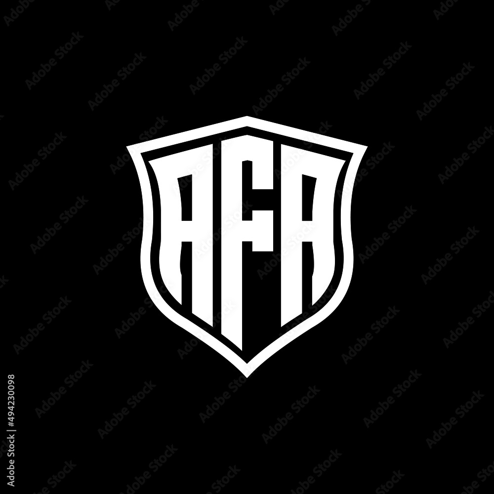 AFA letter logo design with black background in illustrator, vector ...