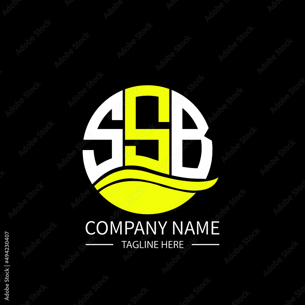 Vecteur Stock SSB logo monogram isolated on circle element design ...