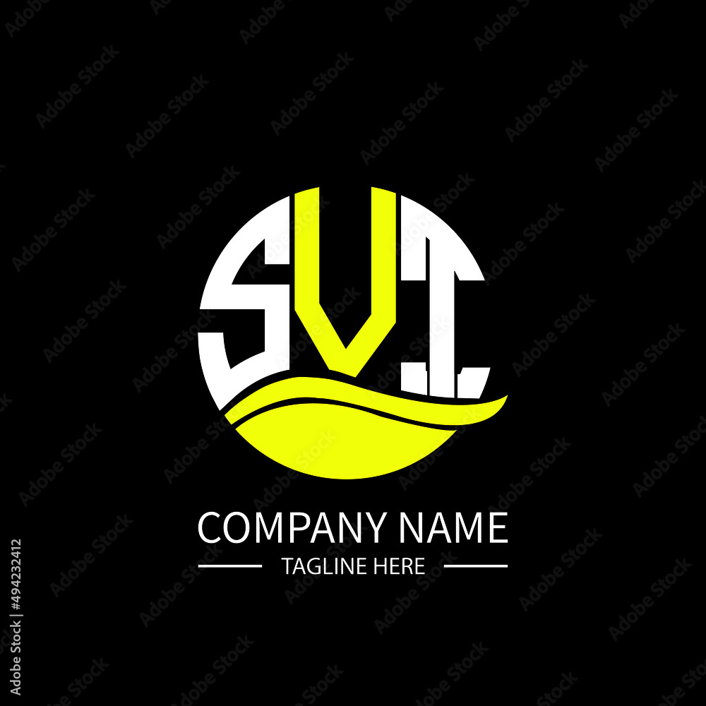 SVT logo monogram isolated on circle element design template, SVT ...