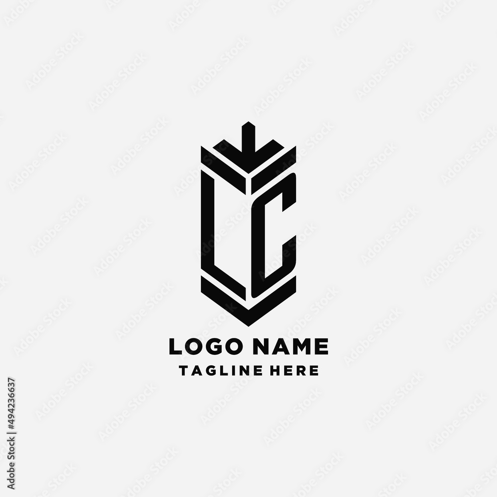 Initials LC shield logo design, creative monogram logo inspiration ...