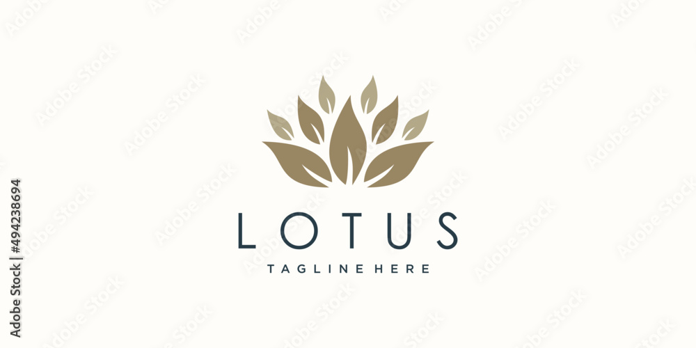 Lotus logo design with creative modern concept Premium Vector Stock ...