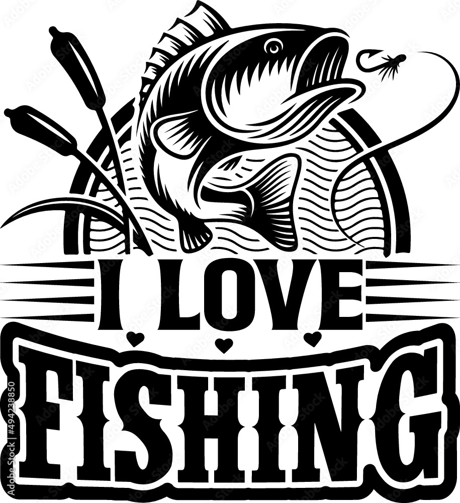 Fish Svg design fishing, fish, fishing lover, fisherman, vector file ...