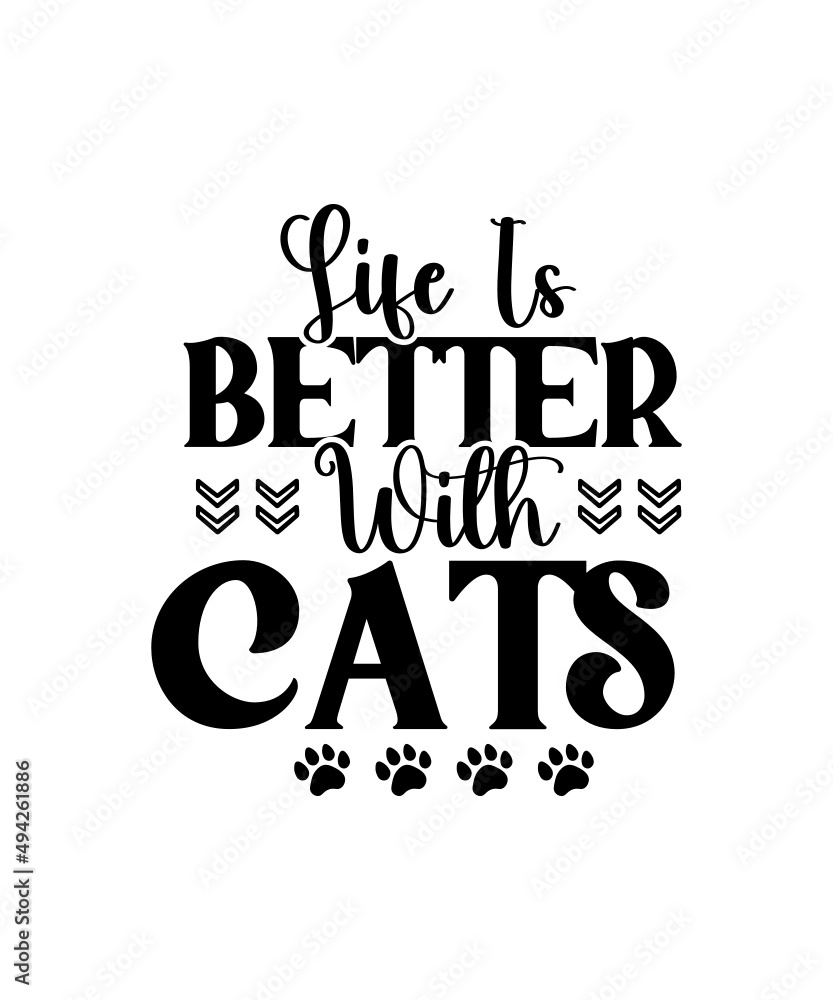 Vetor de Cat svg bundle, cat clipart, cat silhouette svg, meow svg ...