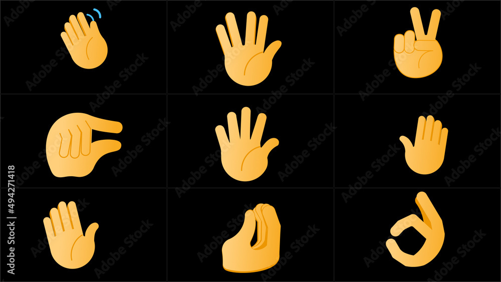 Animated Hand Emoji Video Overlay Stock Template | Adobe Stock
