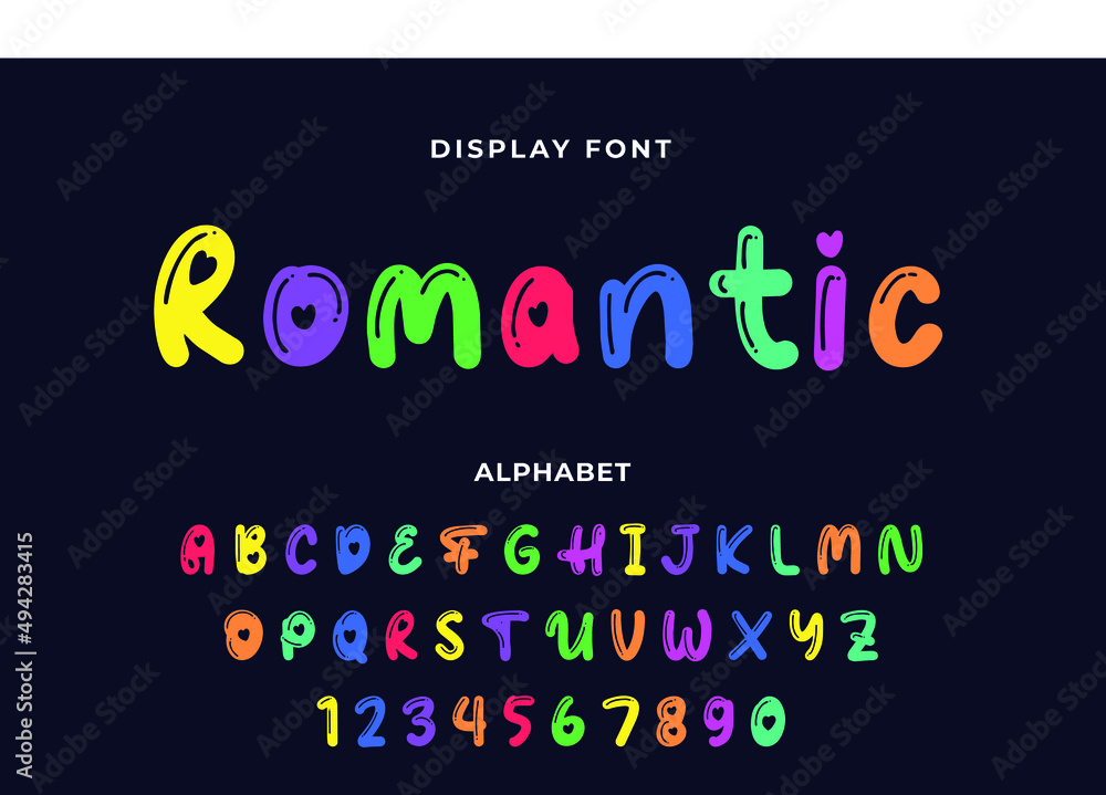 Photo & Art Print Line condensed alphabet and font, Arpan