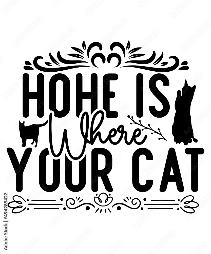 Cat svg bundle, cat clipart, cat silhouette svg, meow svg bundle, cats ...