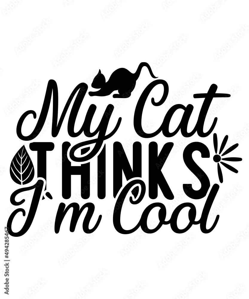 Vetor de Cat svg bundle, cat clipart, cat silhouette svg, meow svg ...