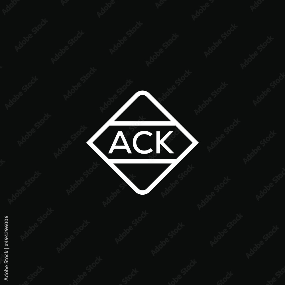 ACK letter design for logo and icon.ACK monogram logo.vector ...