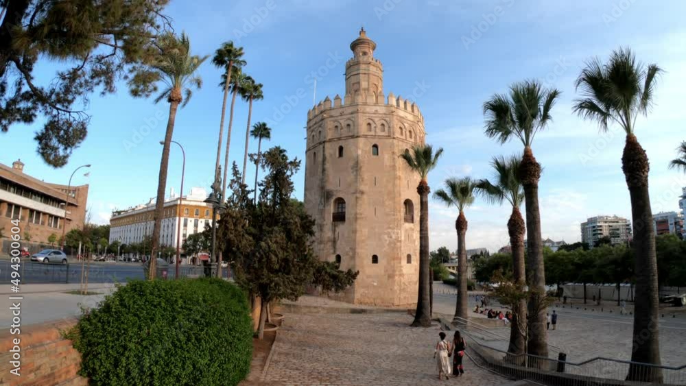 Seville, Spain, September 12, 2021: The Tower of Gold at the ...