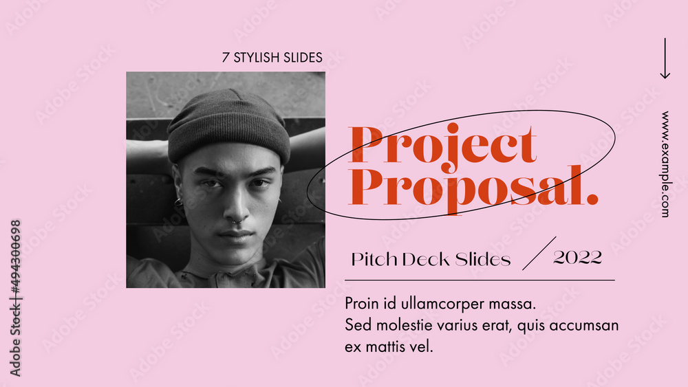 Stylish Project Proposal Slides Stock Template | Adobe Stock
