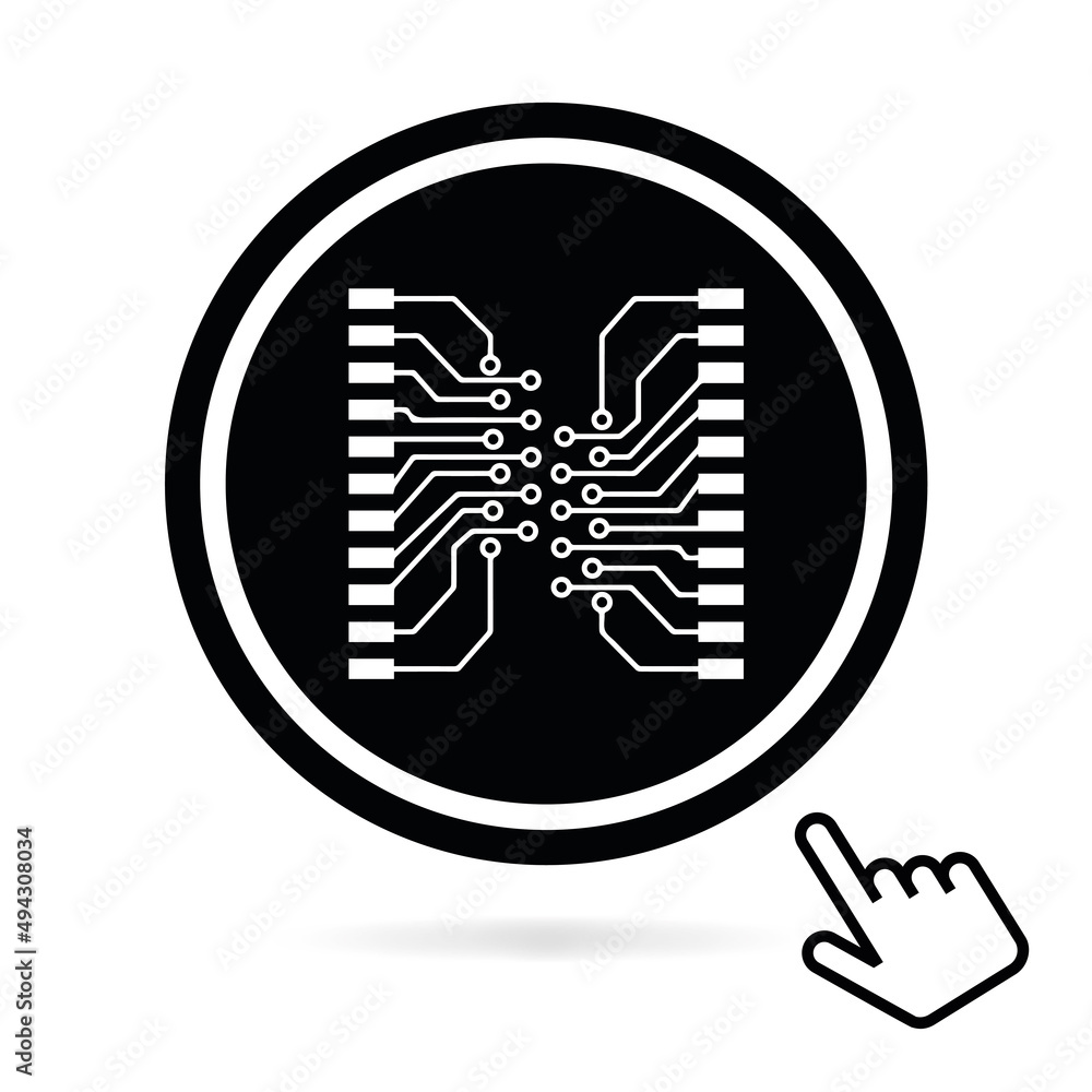 Logo circuit électronique. Stock Vector | Adobe Stock
