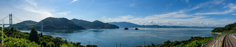 Poster Coastal scenery of the Seto Inland Sea, Tobishima Seaway View ...
