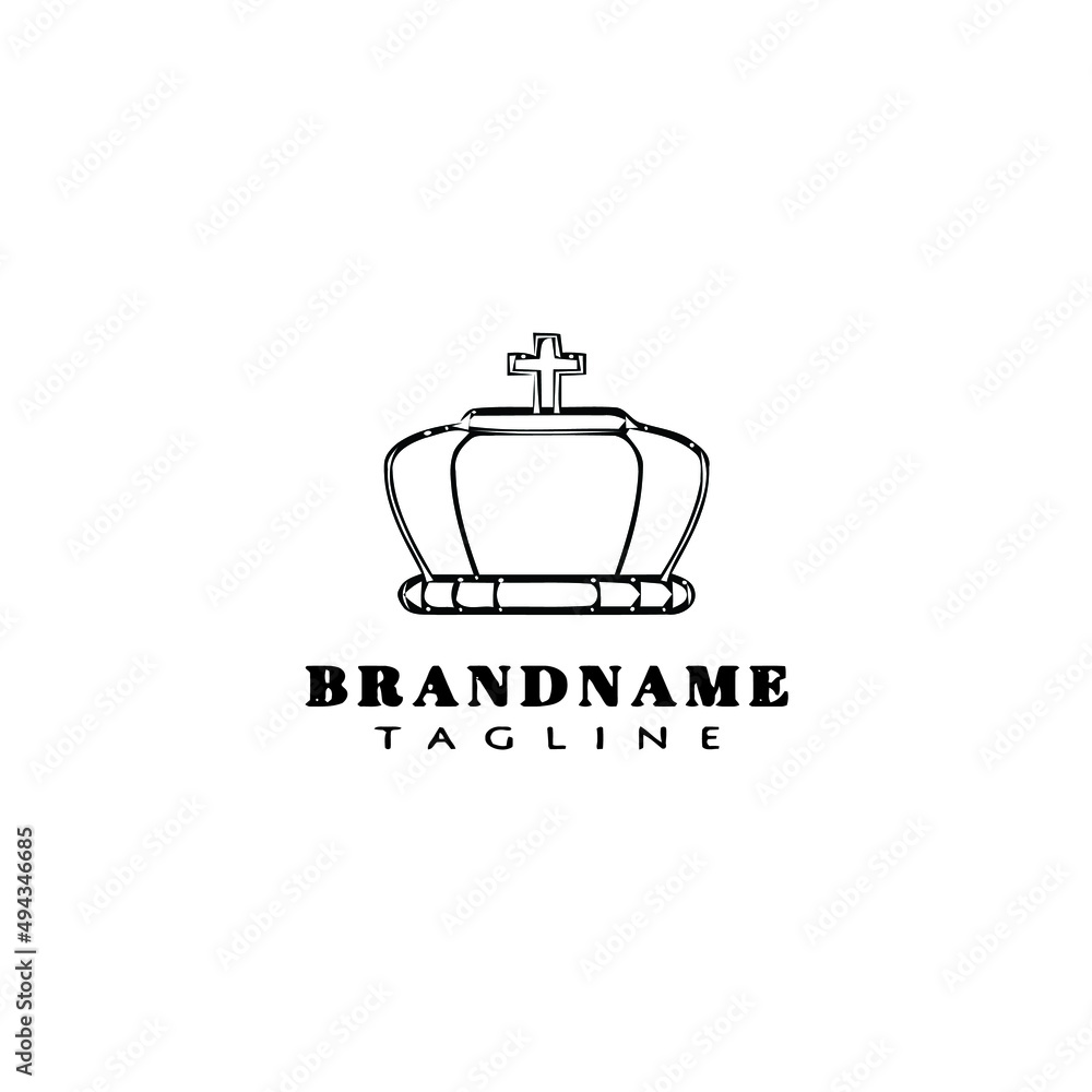 pastor logo cartoon design icon template black isolated vector ...