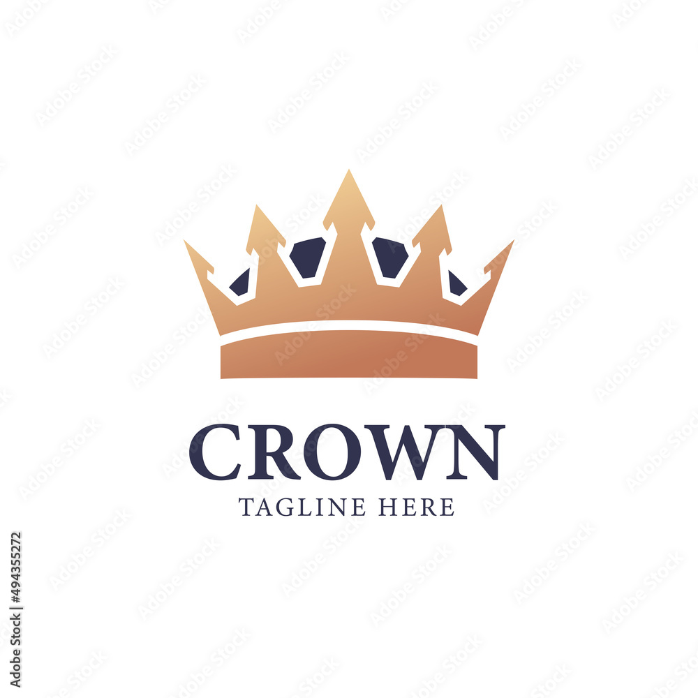 Crown logo. illustration of golden crown looks elegant and confident ...