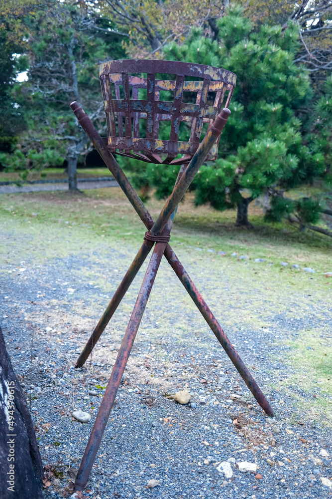 Foto de Japanese castle torch candlestick in Koyama castle area ...
