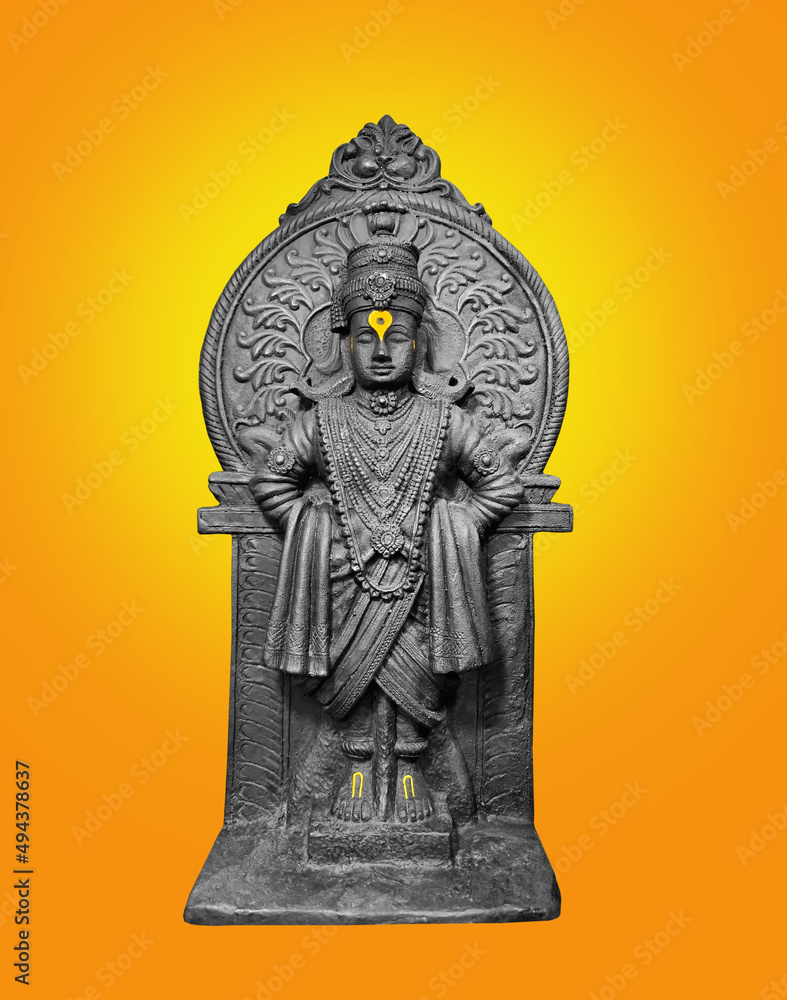 Pandharpur, India 27 February 2022, God and Goddess Vitthal Statue at ...