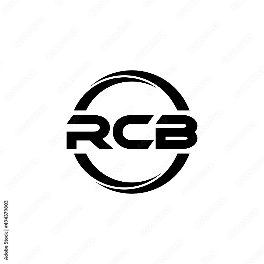 RCB letter logo design with white background in illustrator, vector ...
