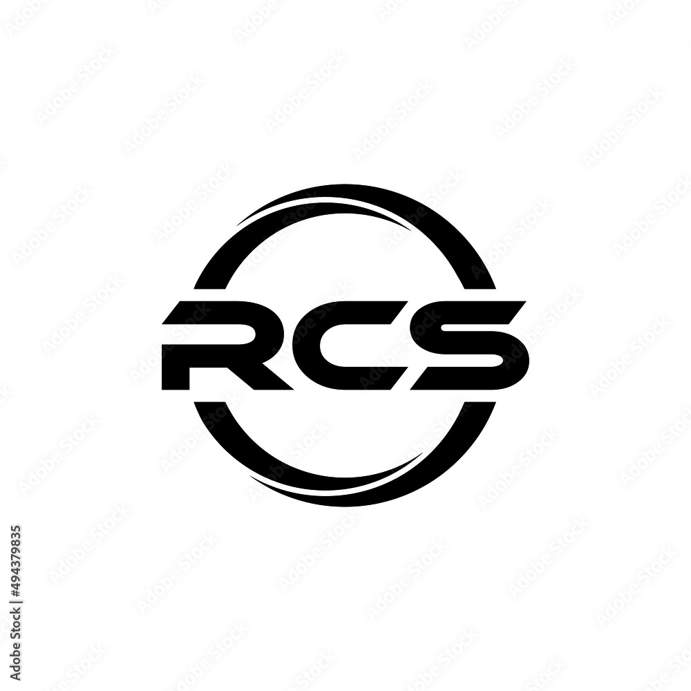 RCS letter logo design with white background in illustrator, vector ...