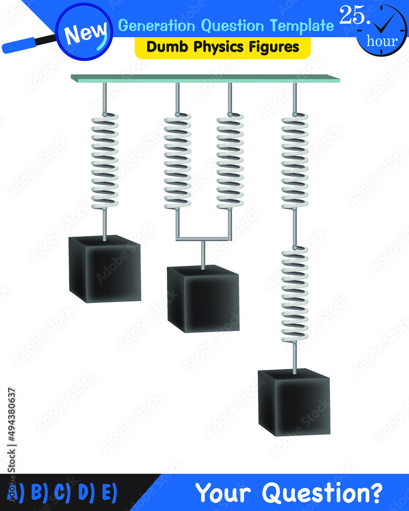 Physics, Spring System, Motion of a mass on an ideal spring (Periodic ...
