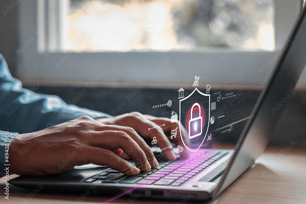 cyber security concept, Login, User, identification information ...