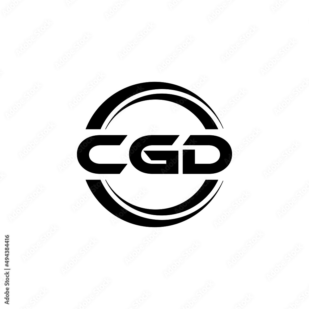 CGD letter logo design with white background in illustrator, vector ...