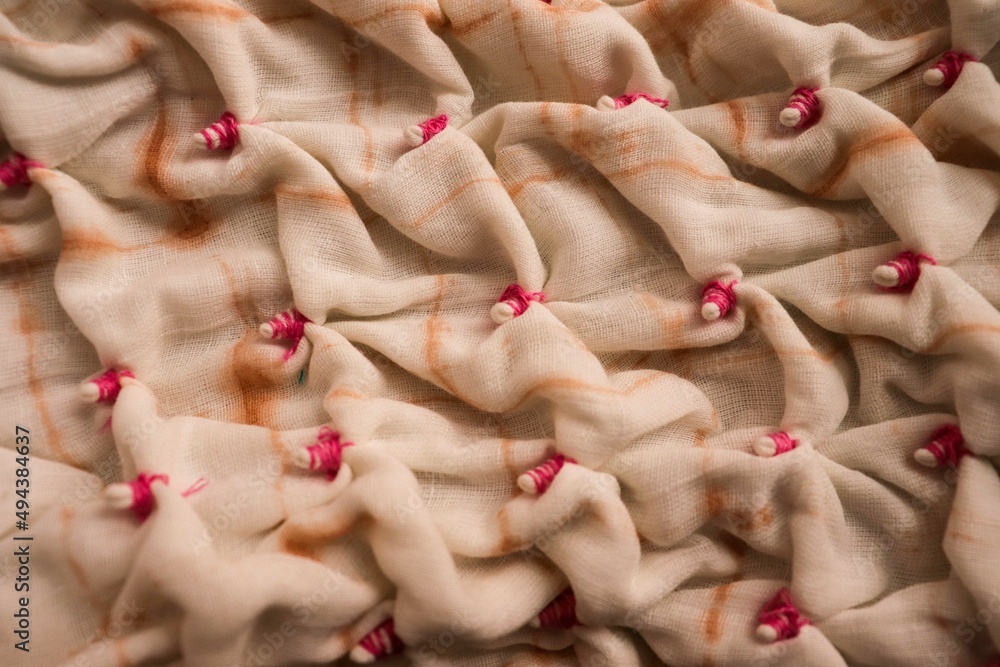 The art of Bandhani (tie and dye) Stock Photo | Adobe Stock