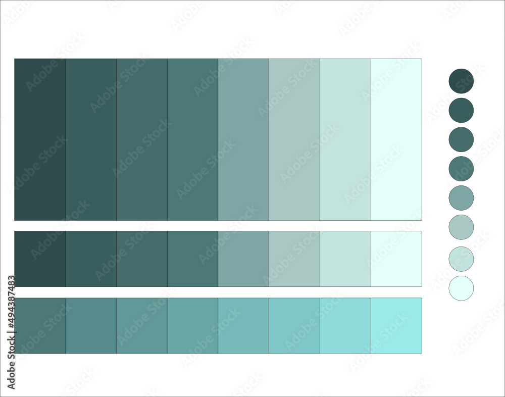 turquoise, shades, palette, color science, color wheel, colorist ...
