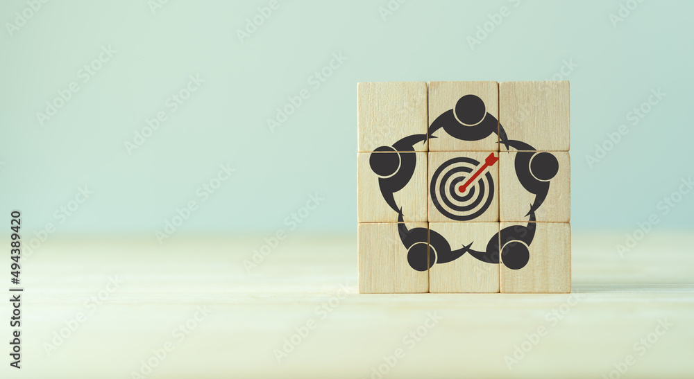 Common goal setting and success concept. Teamwork collaboration for ...