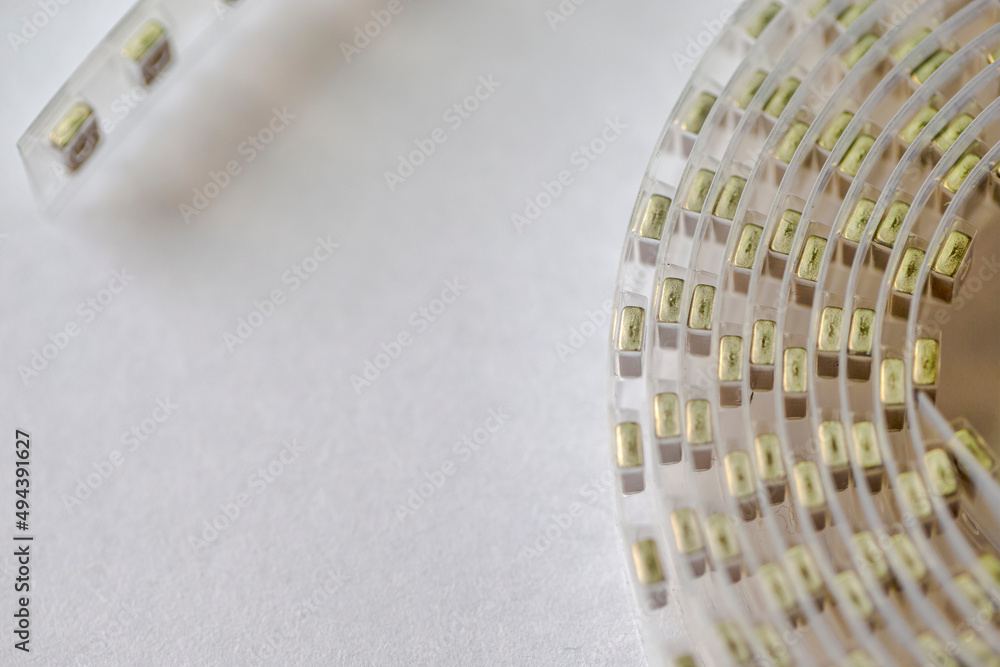 Microelectronic Industry Concepts. Closeup of Tape with SMD or Surface ...