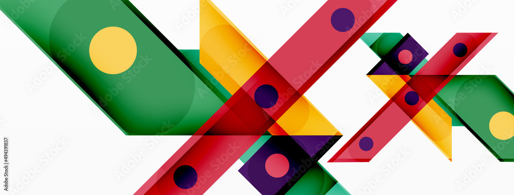 Bright colorful straight lines geometric abstract background. Trendy ...