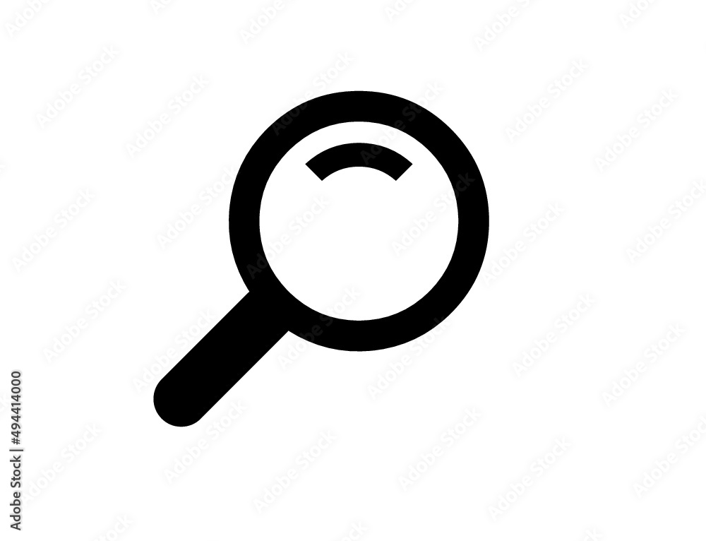 search icon, lens, icon, magnifier, isolated, loupe, zoom, magnifying ...