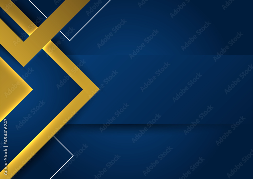 Abstract blue and gold presentation background design Stock Vector ...