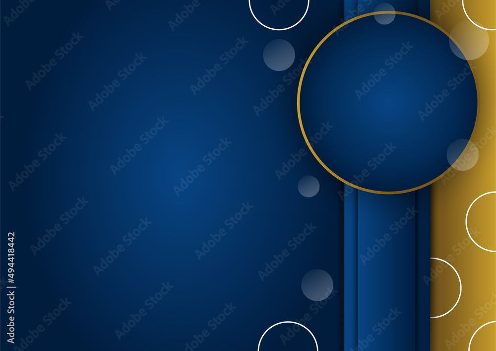 Abstract blue and gold presentation background design Stock Vector ...