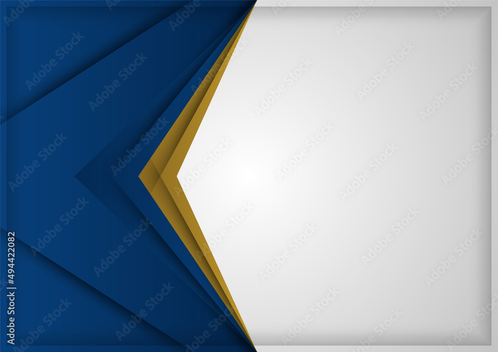 Abstract blue and gold presentation background design Stock Vector ...