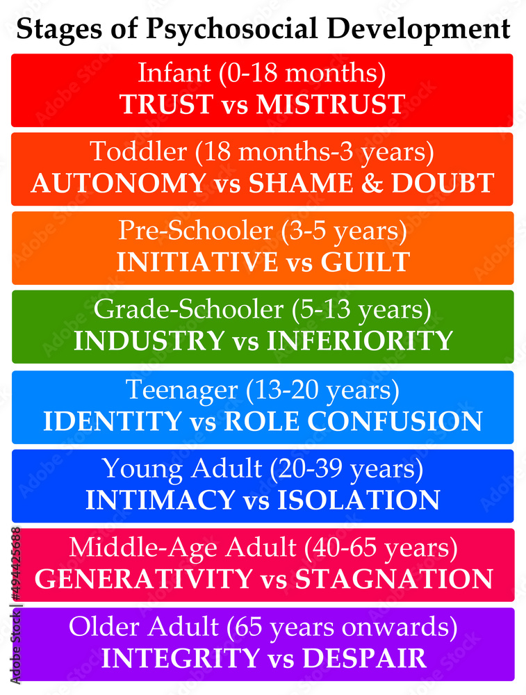 stages of psycho-social development Stock Illustration | Adobe Stock